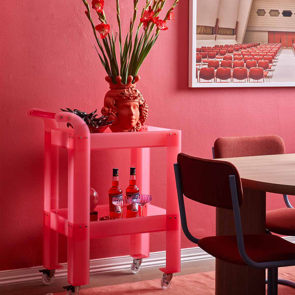 Acrylic Bar Cart - Pink – Fenton & Fenton