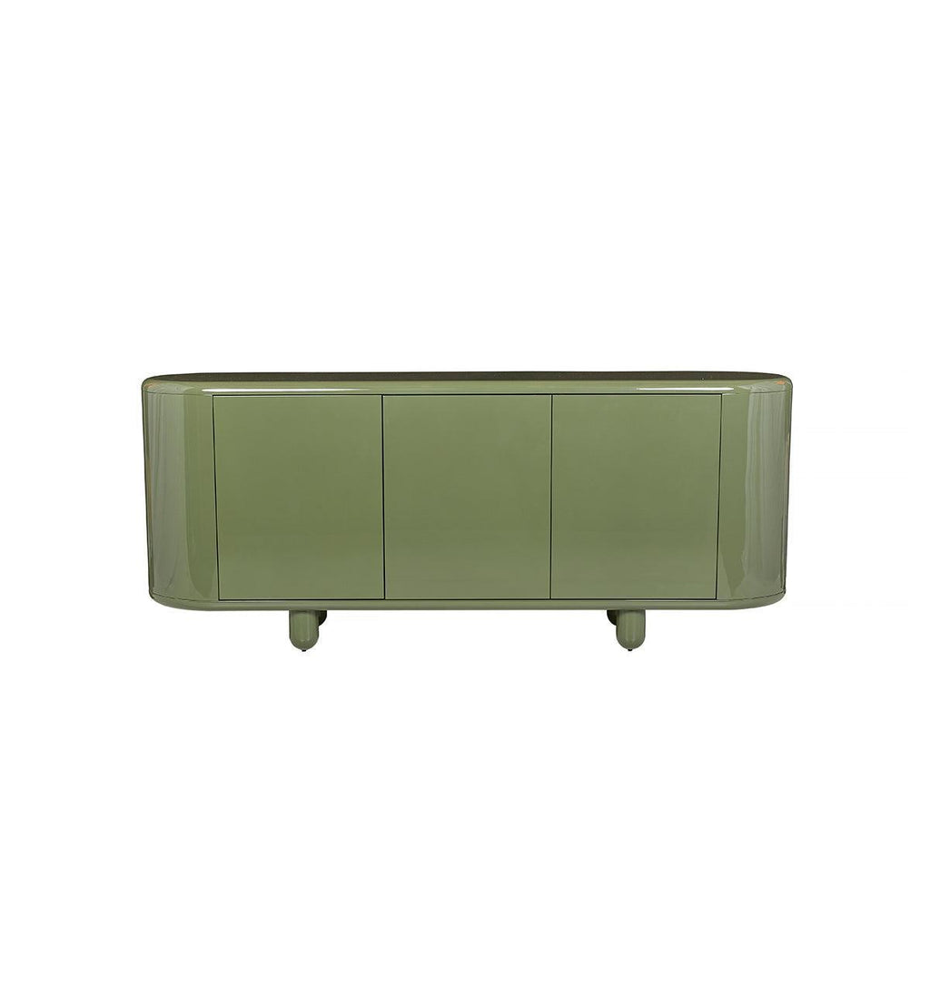 Apollo Glossy Sideboard In Olive – Fenton & Fenton