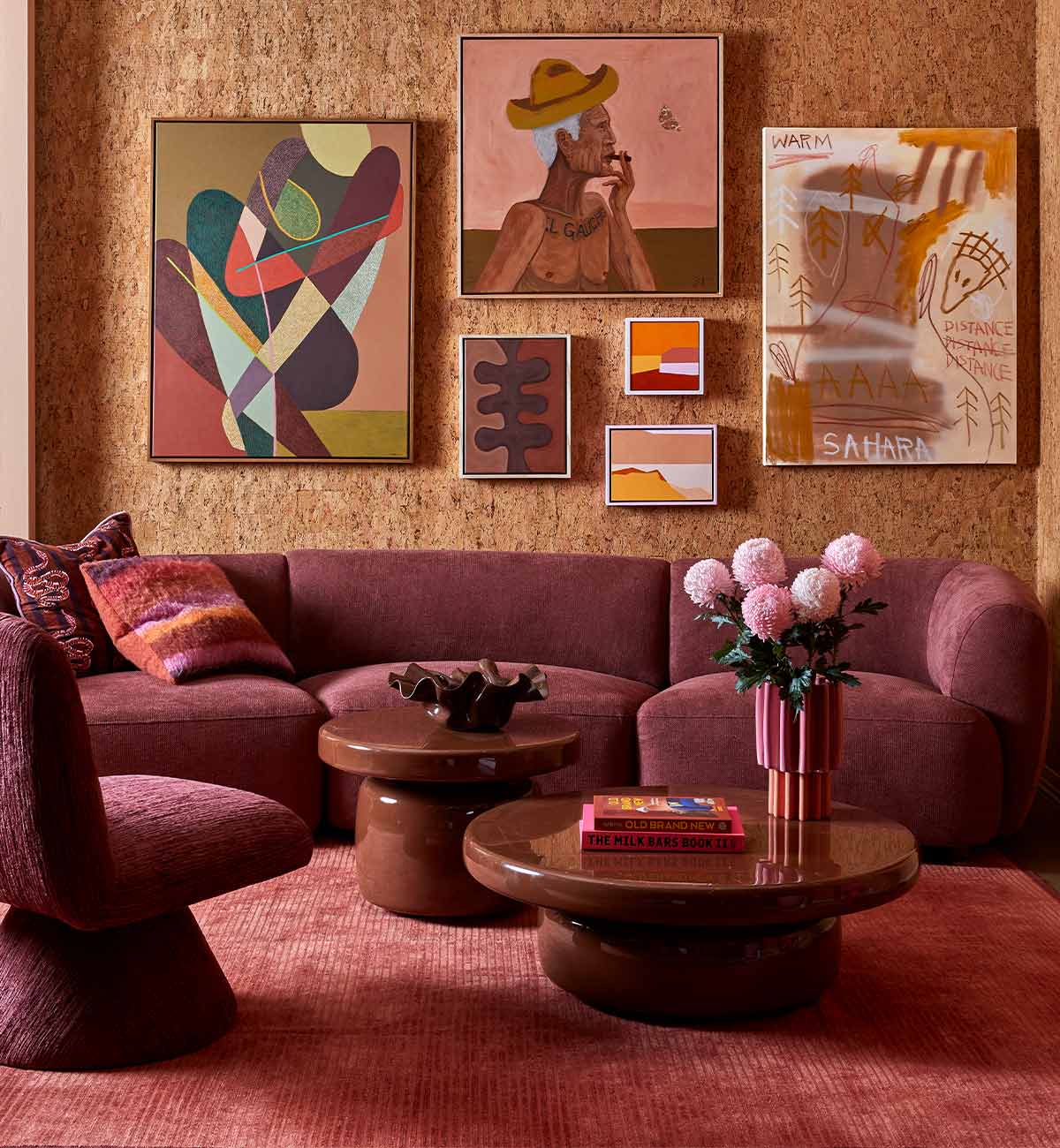 Sunday Sofa Ottoman In Plum – Fenton & Fenton