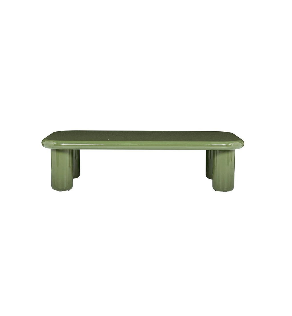 Tiggi Glossy Coffee Table In Olive – Fenton & Fenton